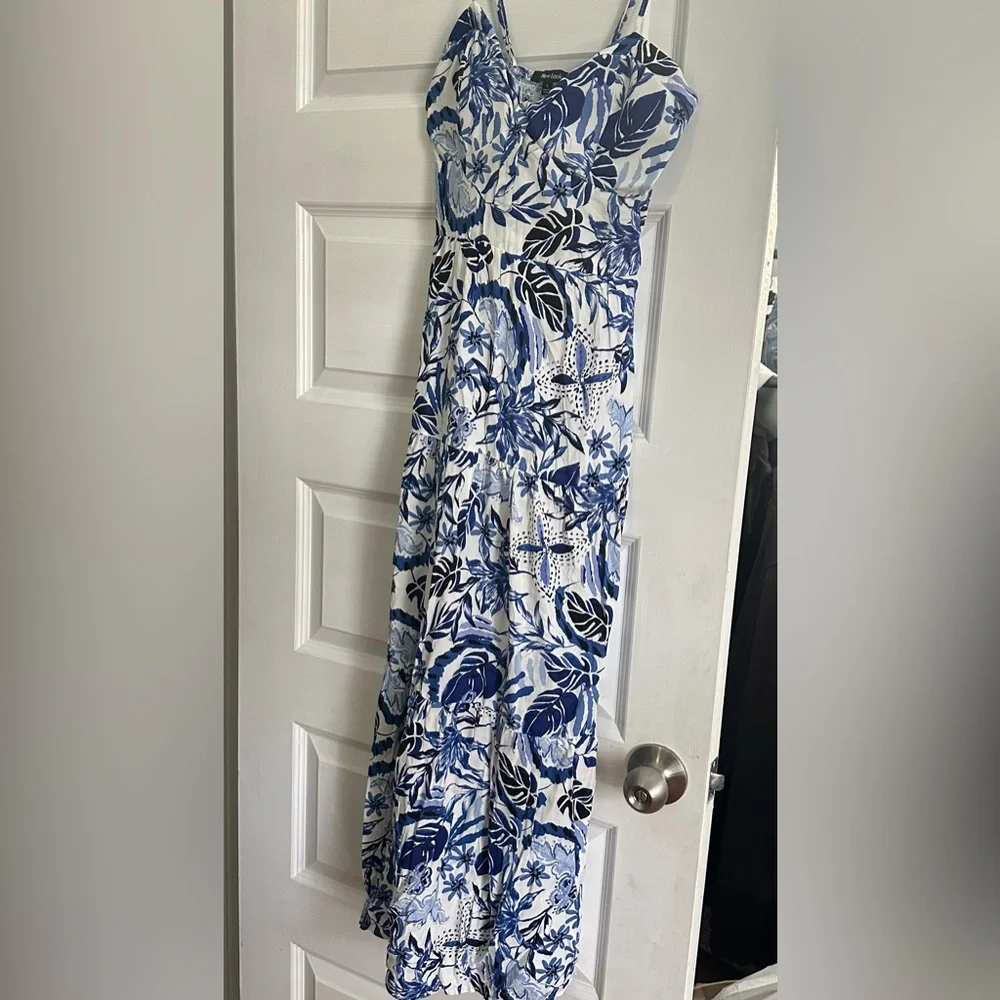 Dresses | Blue And White Beach Dress | Poshmark